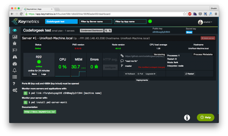 Nodejs monitoring using PM2 | CodeForGeek Nodejs monitoring using PM2 | CodeForGeek