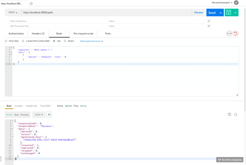 Building real time polling app using RethinkDB and Nodejs