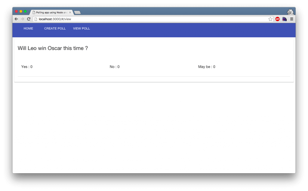 Building real time polling app using RethinkDB and Nodejs