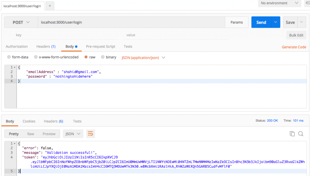 Building token based authentication using NodeJs and RethinkDB