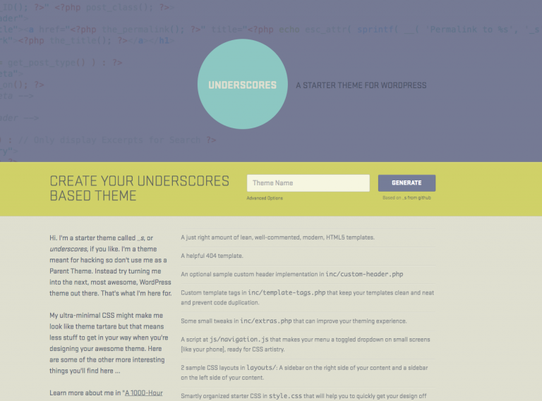 How to Build WordPress Theme Using Underscores | CodeForGeek