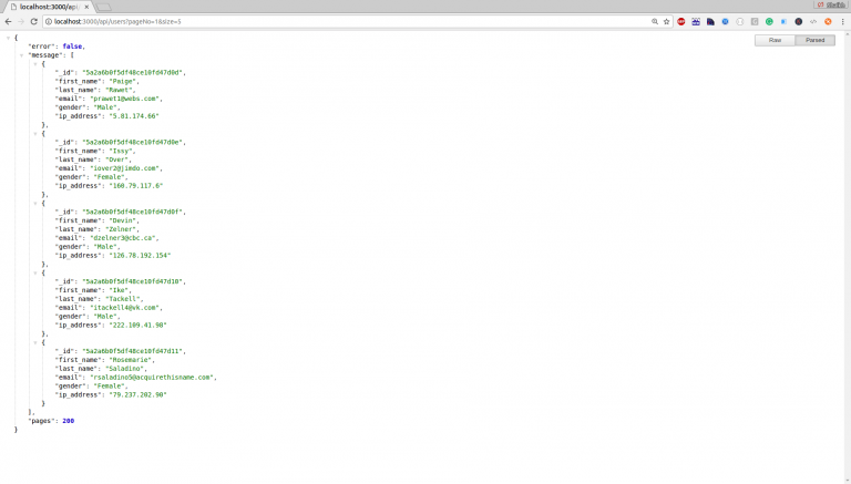 Server Side Pagination Using Node and Mongo | CodeForGeek