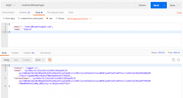 Nodejs Authentication Using Jwt And Refresh Token Codeforgeek