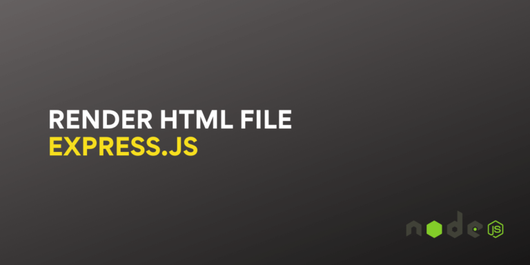 Node Js Express Render Html