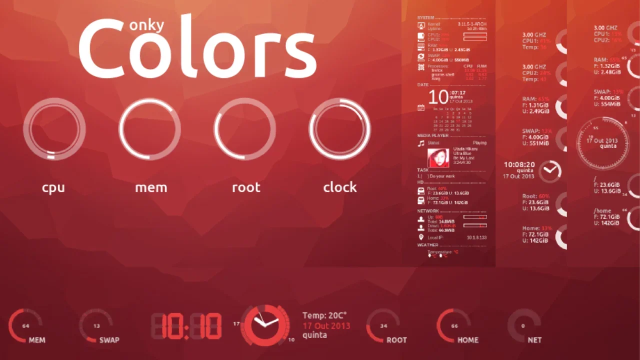 Top 24 Best Conky Themes for Linux | CodeForGeek
