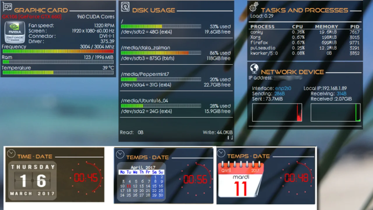 Top 24 Best Conky Themes for Linux | CodeForGeek