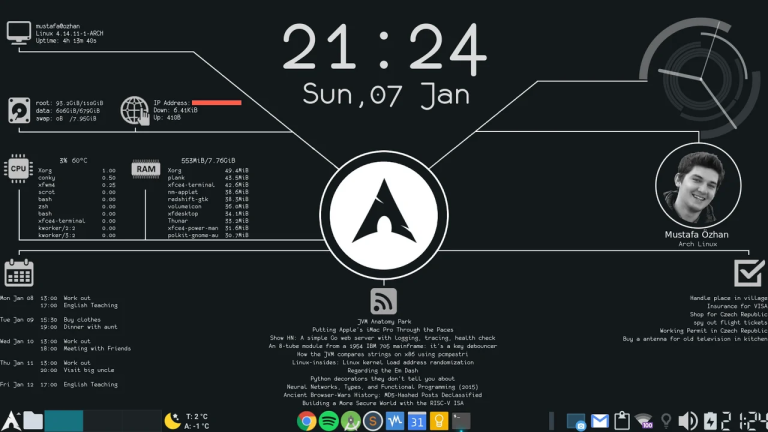 Top 24 Best Conky Themes for Linux | CodeForGeek