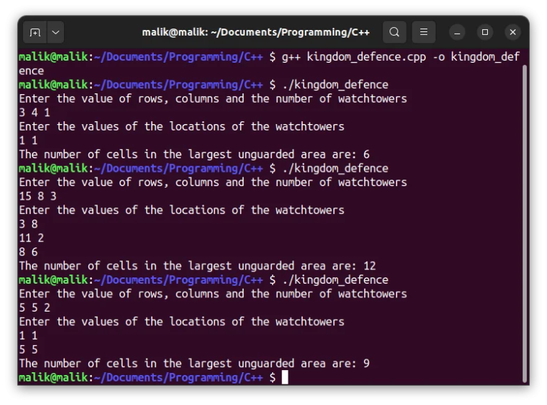 Kingdom Defence Problem Using C++ | CodeForGeek