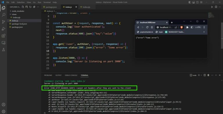 Cannot Set Headers After They Are Sent To Client Solved Codeforgeek