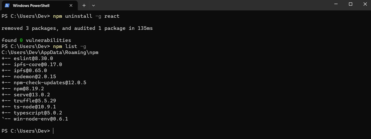 Removing NPM Packages and Dependencies in Node.js: npm uninstall ... Removing NPM Packages and Dependencies in Node.js: npm uninstall ...