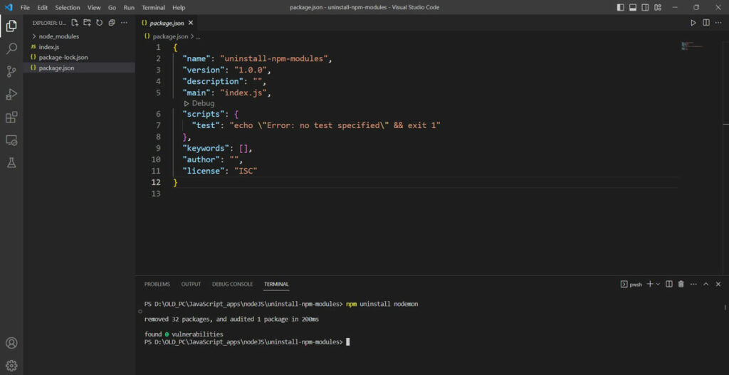 How To Uninstall Npm Packages And Dependencies From Node js CodeForGeek