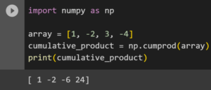 numpy.cumprod() in Python: Calculating Cumulative Product in NumPy | CodeForGeek