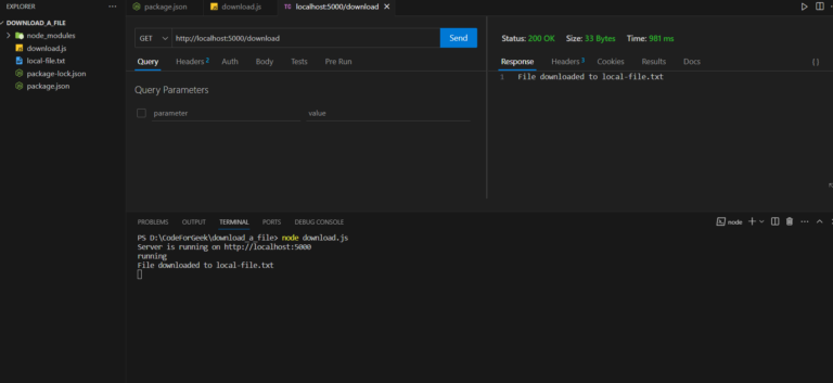 Download Files Using Node.js (Without Third-Party Libraries) | CodeForGeek