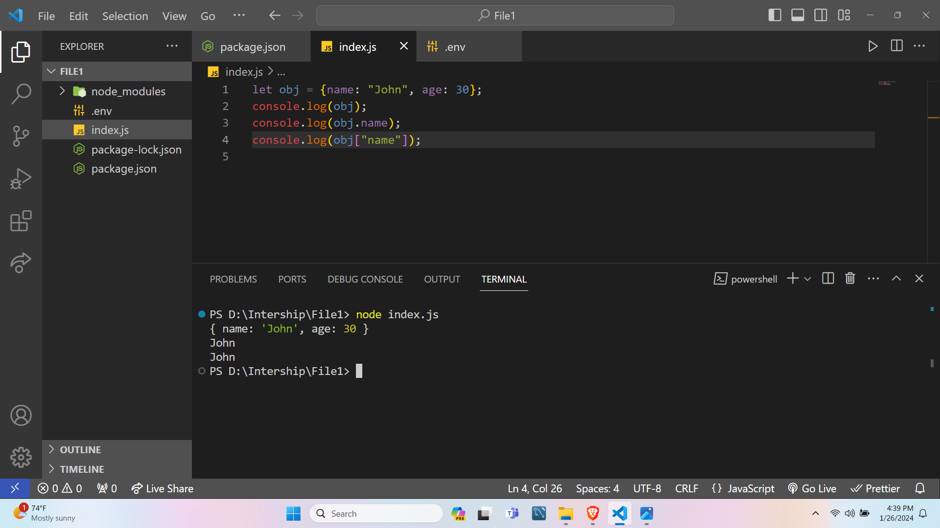 Node.js console.log() Explained: Syntax, Parameters & Practical Examples | CodeForGeek