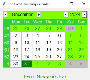 Create a Basic Calendar Application with Python Tkinter | CodeForGeek