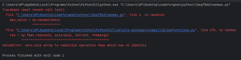 numpy.nanmax() in Python: Finding Max Value Ignoring NaN | CodeForGeek