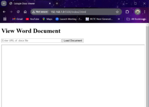 Display Word Document as Web Page in Browser Using JavaScript & HTML ...