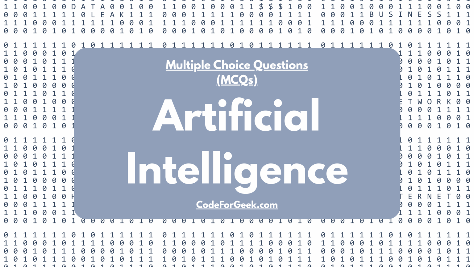 Top 100 Artificial Intelligence MCQ Questions [Free PDF Download ...