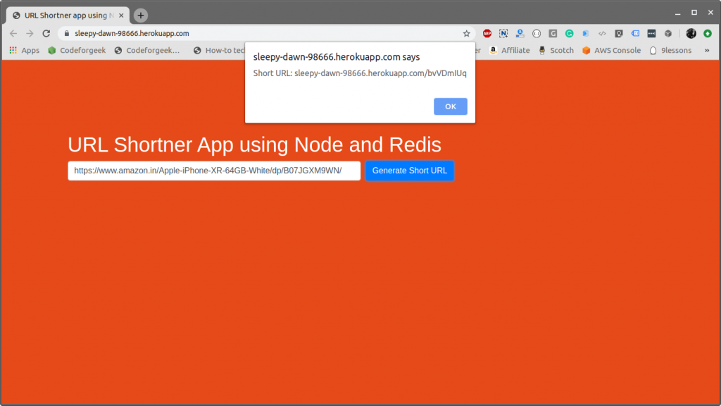 Building A Url Shortener With Nodejs And Redis Codeforgeek